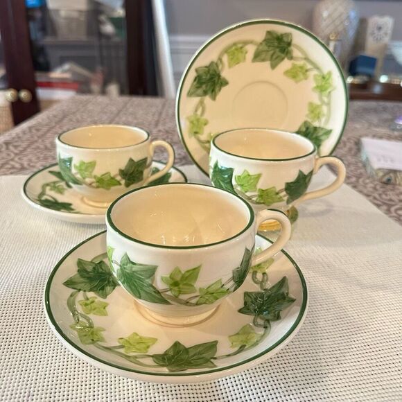 Franciscan | Dining | Franciscan Vintage Embossedivy Pattern Set Of 3 ...